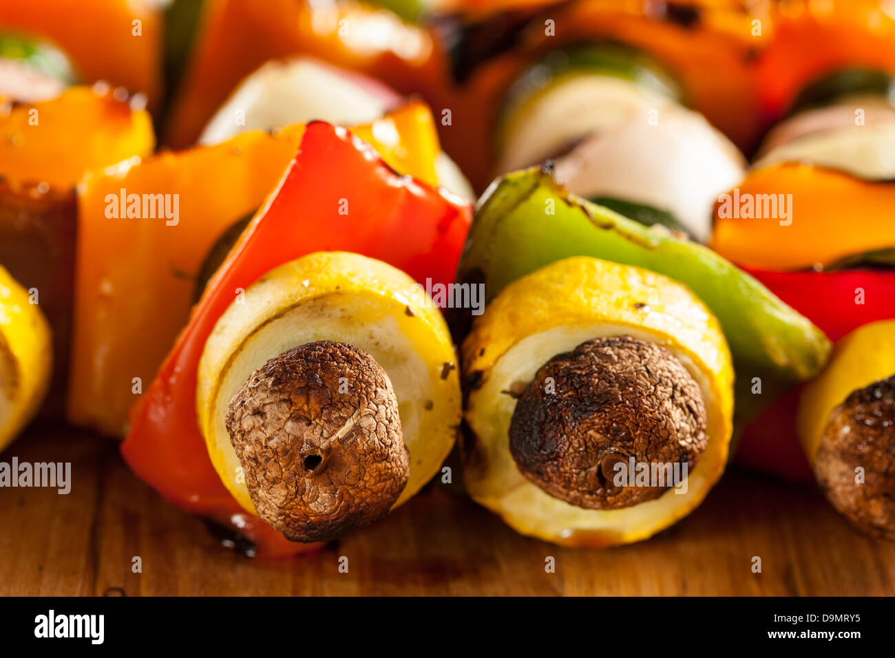 Organic Grilled Vegetable shish Kebab with peppers, mushrooms, and onions Stock Photo - Alamy