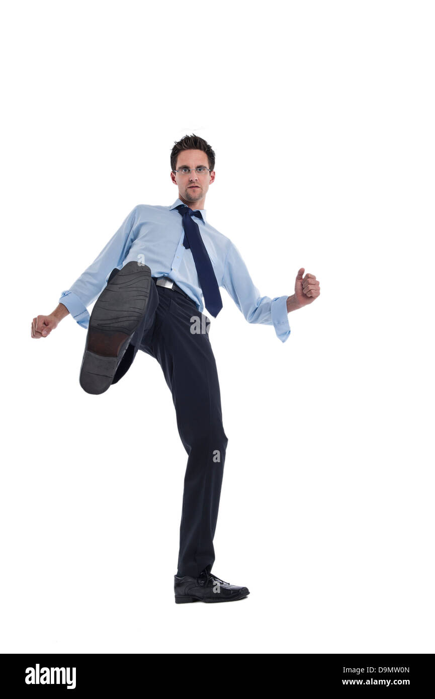 Businessman steps after model hi-res stock photography and images - Alamy