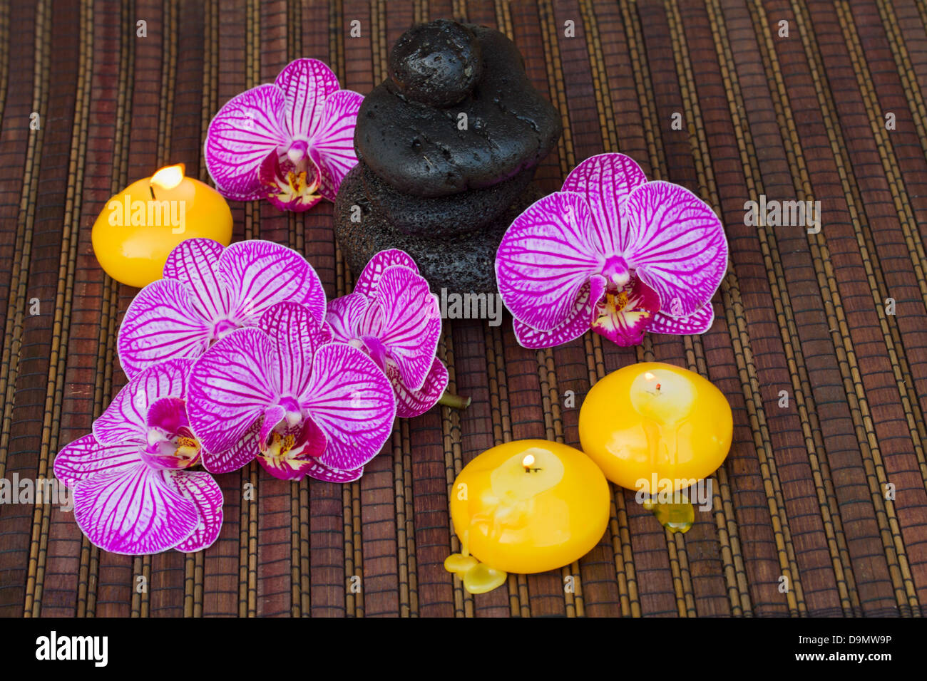 set for spa therapy event Stock Photo - Alamy