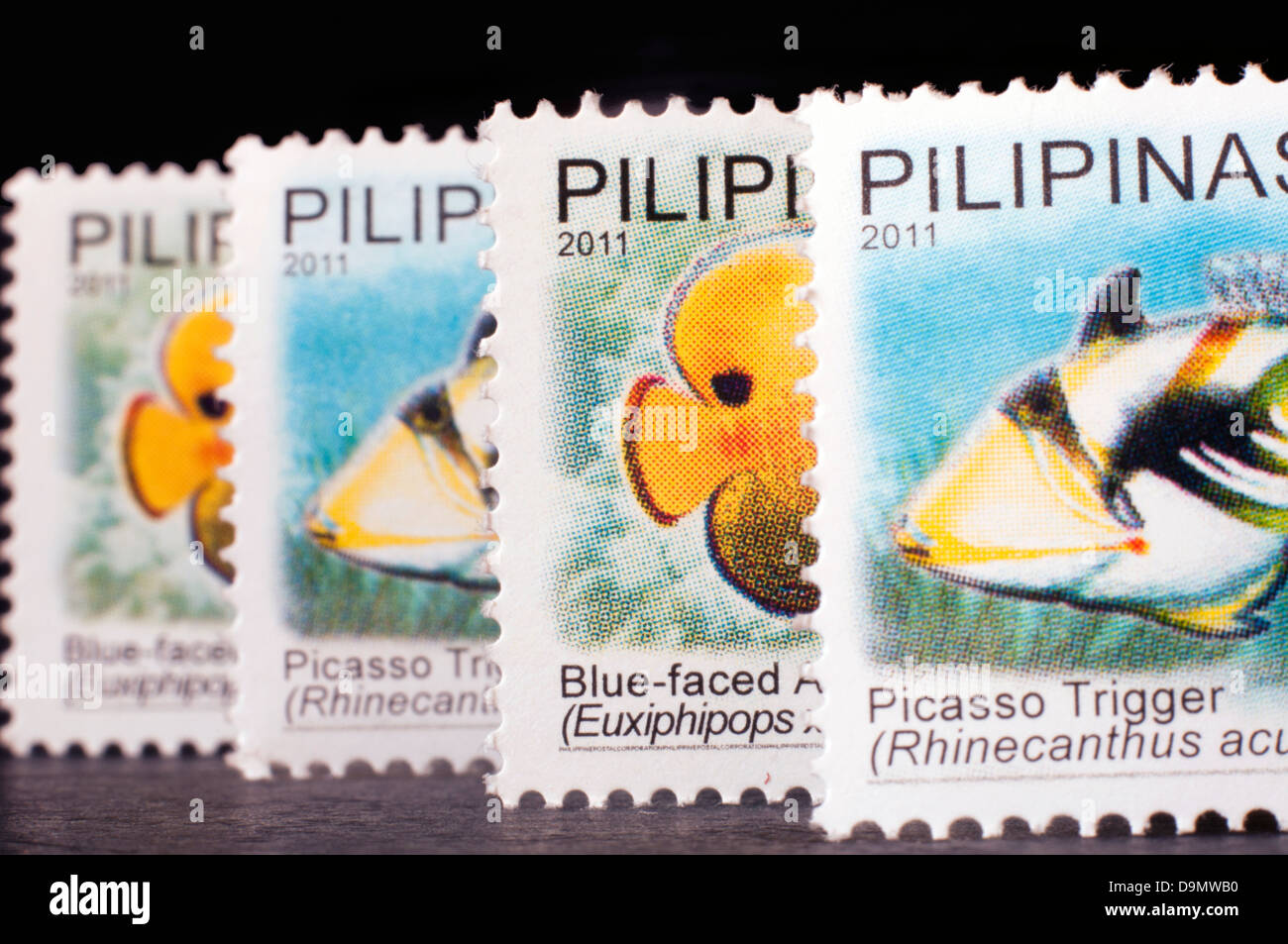 philippines postage stamps with marine theme in studio setting Stock ...