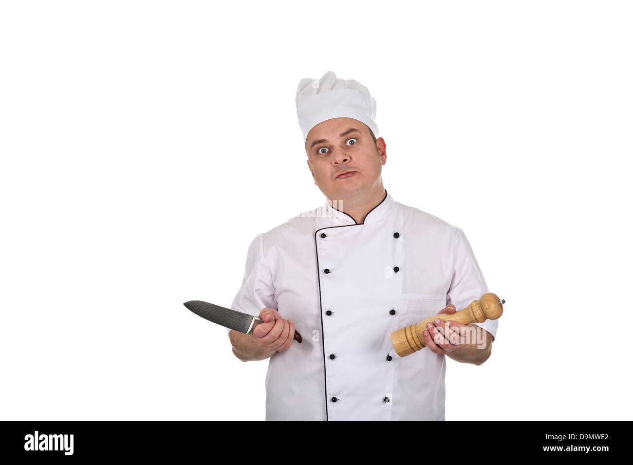 Helpless cook (Model release Stock Photo - Alamy