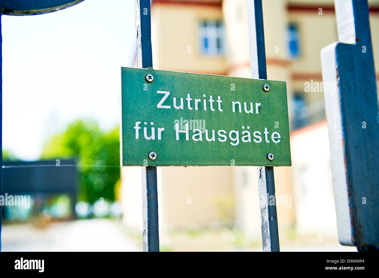 Admission only for house guests Stock Photo - Alamy