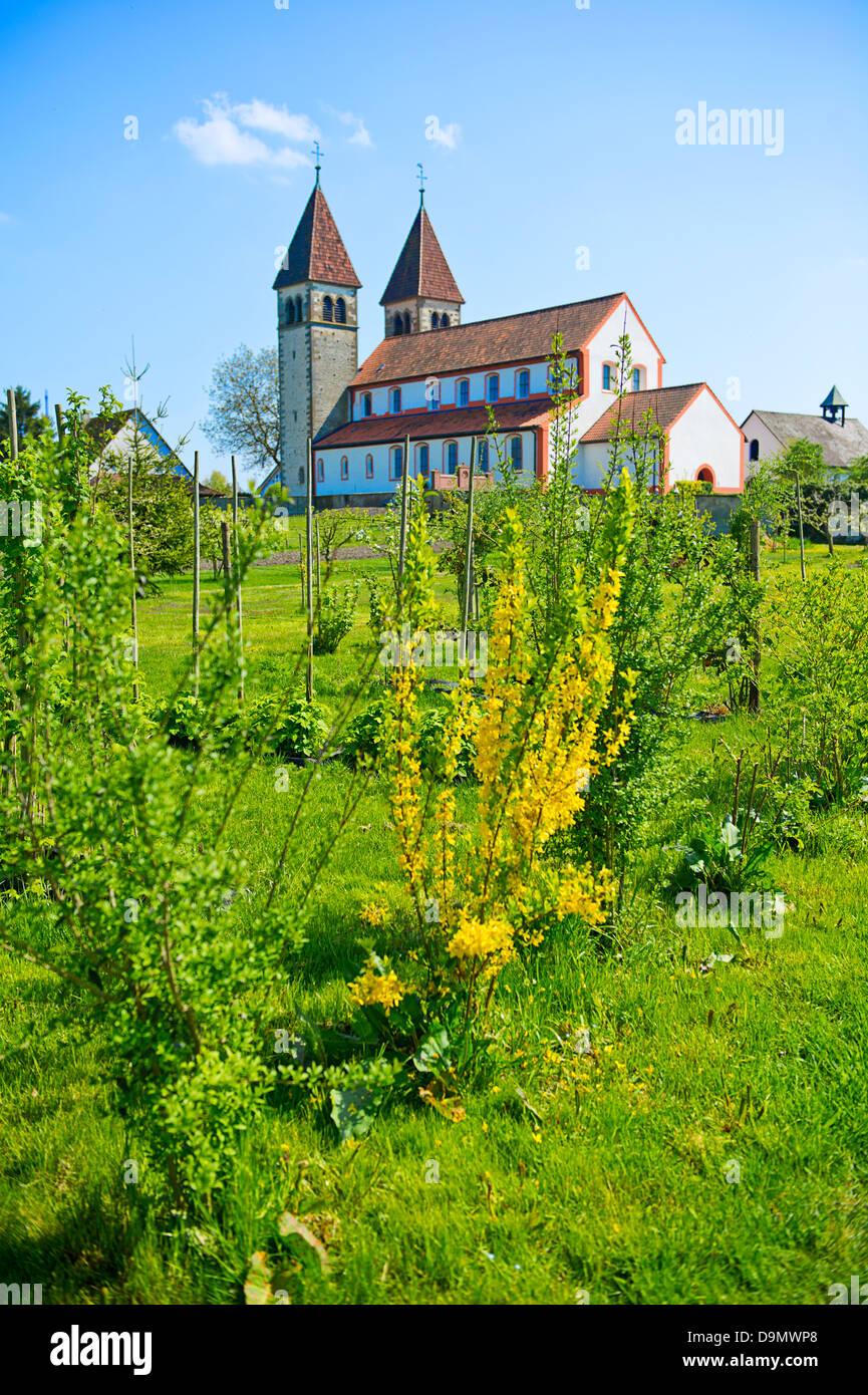 Island Reichenau with church Saint Peter and Paul Stock Photo - Alamy