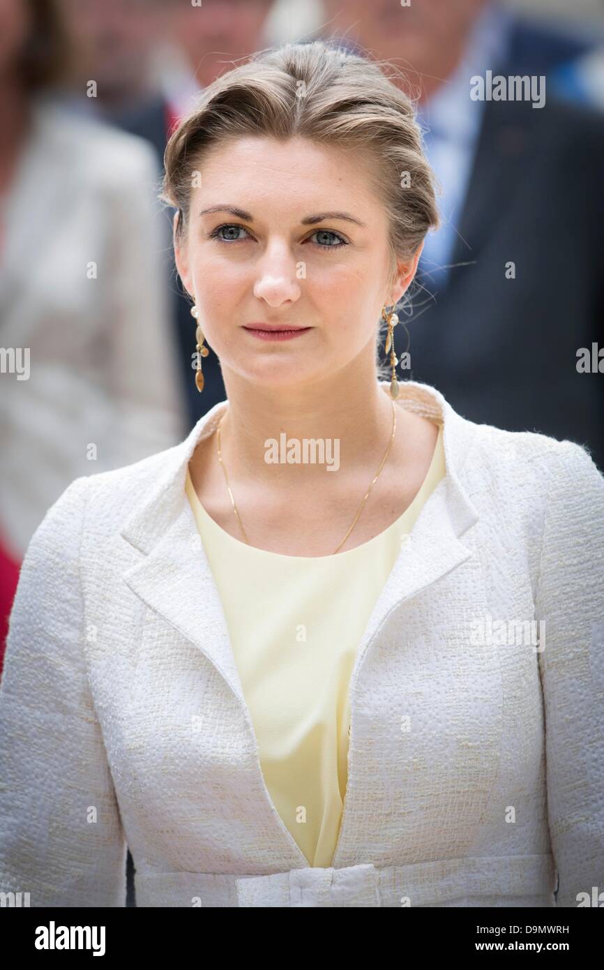 Esch-sur-Alzette, Luxembourg. 22 June 2013. Hereditary Grand Duchess Stephanie visiting Esch-sur ...