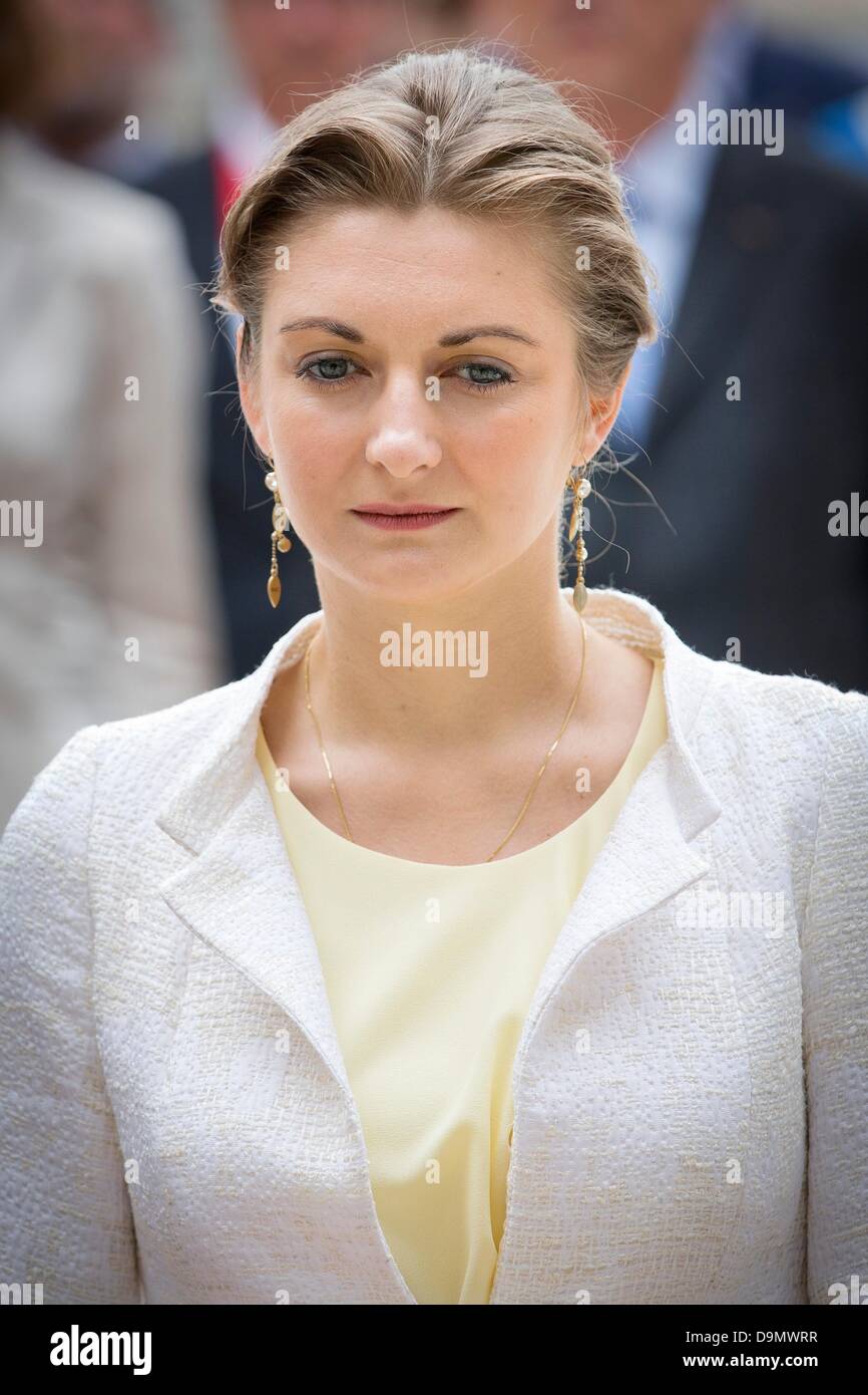 Esch-sur-Alzette, Luxembourg. 22 June 2013. Hereditary Grand Duchess Stephanie visiting Esch-sur ...