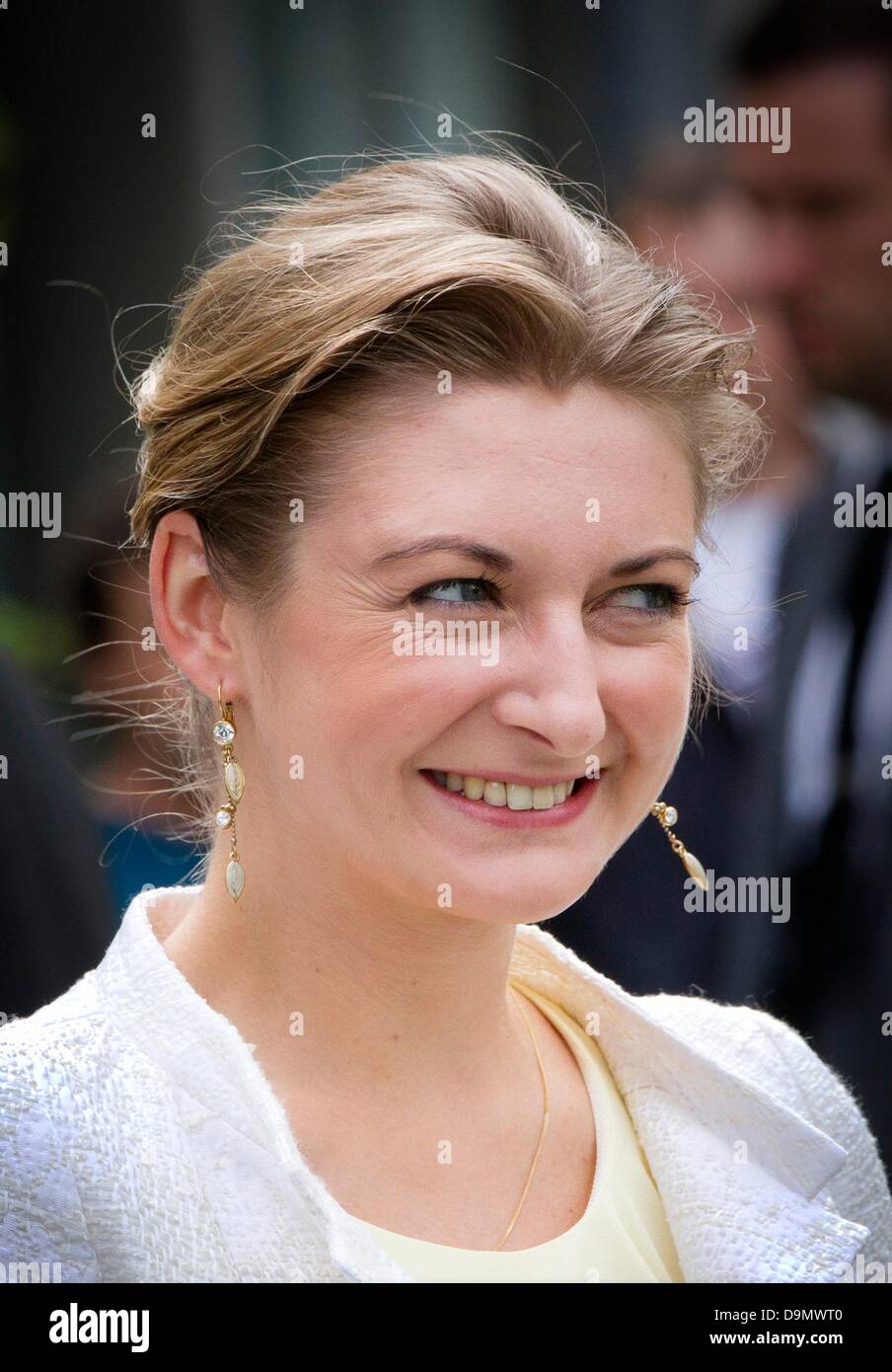 Esch-sur-Alzette, Luxembourg. 22 June 2013. Hereditary Grand Duchess Stephanie visiting Esch-sur ...
