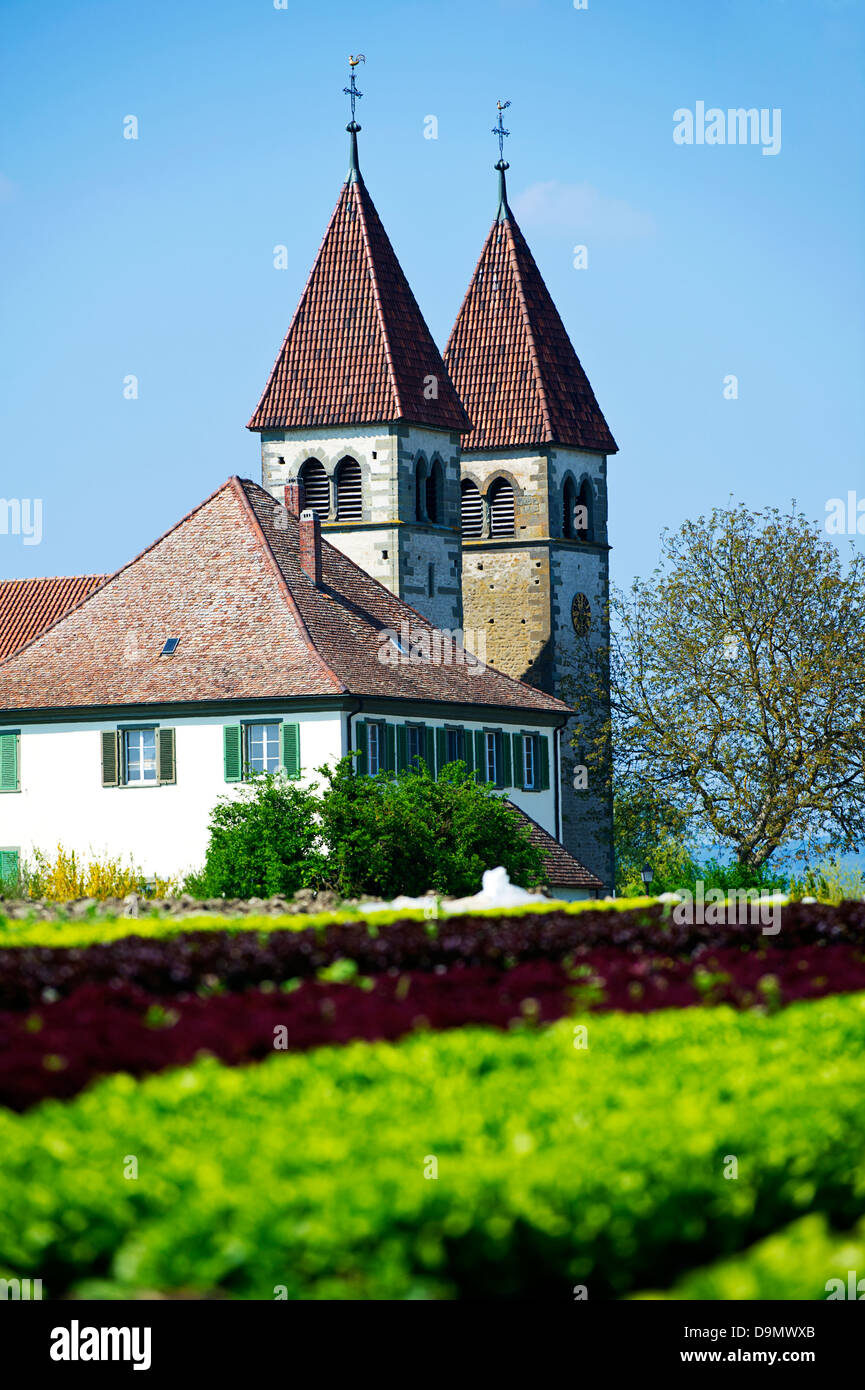 Island Reichenau with church Saint Peter and Paul Stock Photo - Alamy
