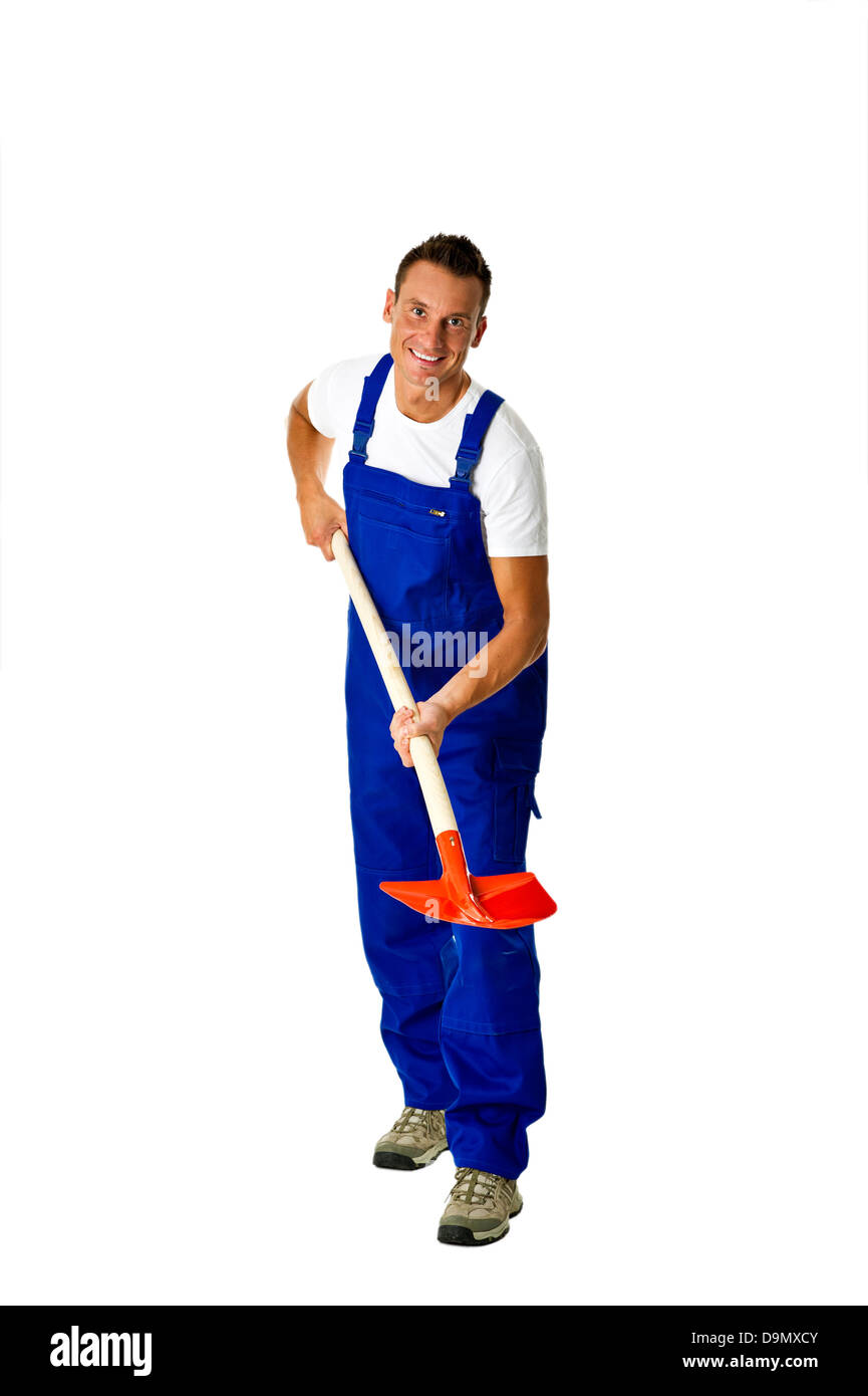 Working with shovel and a helmet hi-res stock photography and images ...