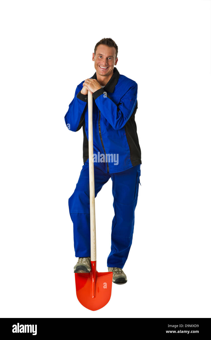Working with shovel and a helmet hi-res stock photography and images ...