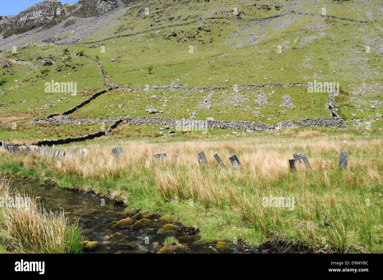 Croesor River flowing through Cwm Croesor beneath Cncht Mountain ...