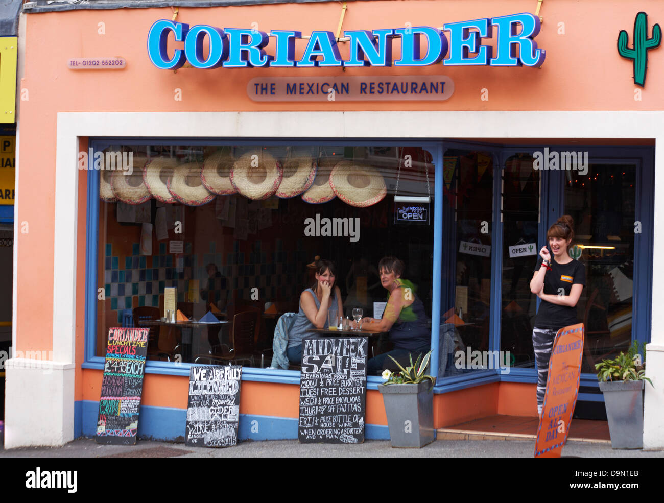 Coriander the Mexican Restaurant at Bournemouth in June Stock Photo - Alamy