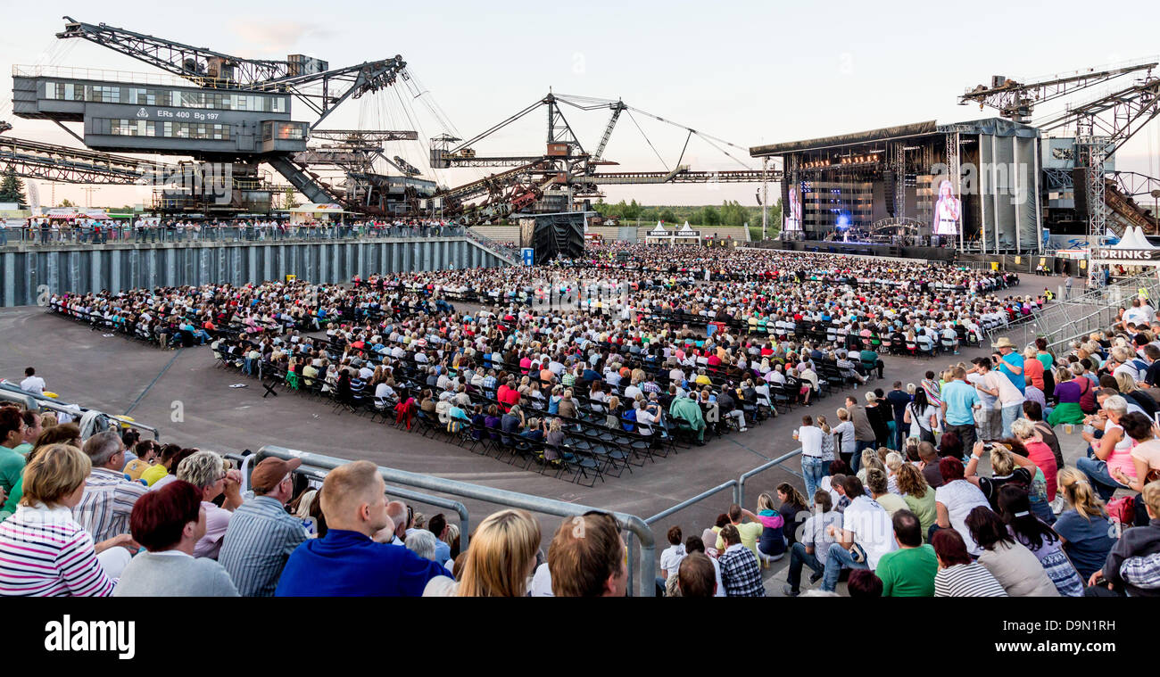 Singer Helene Fischer performs at Ferropolis as part of her German tour ...
