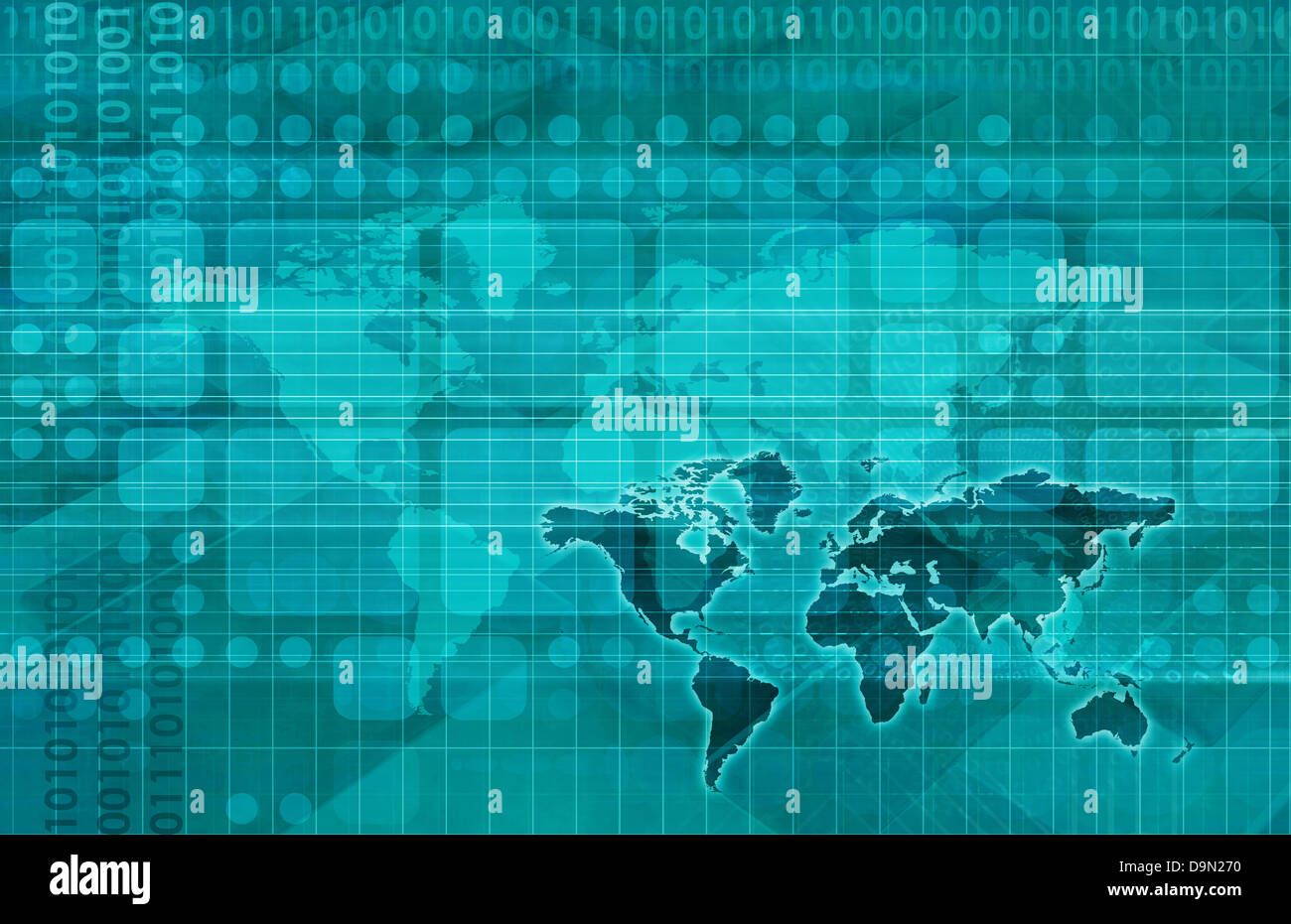 Telecommunications Network all over the World Art Stock Photo - Alamy