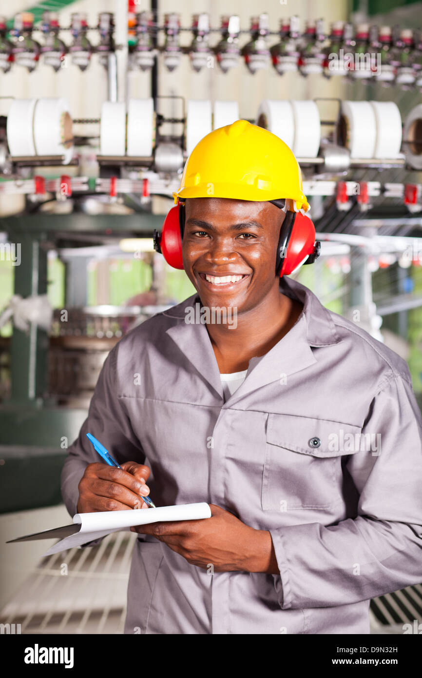 Happy American Factory Workers