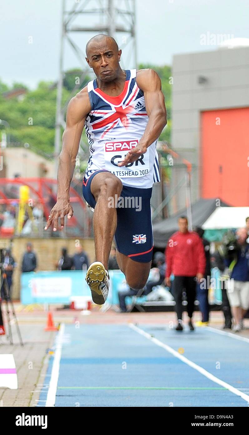 Gateshead, UK. 23 June 2013. Nathan Douglas (GBR). Mens Triple Jump ...