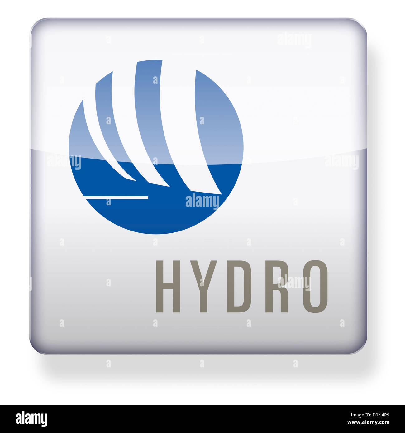 Hydro logo as an app icon. Clipping path included Stock Photo - Alamy