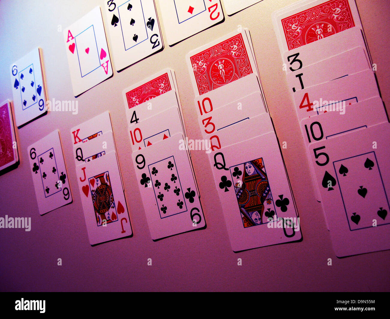 game with cards,solitaire Stock Photo - Alamy