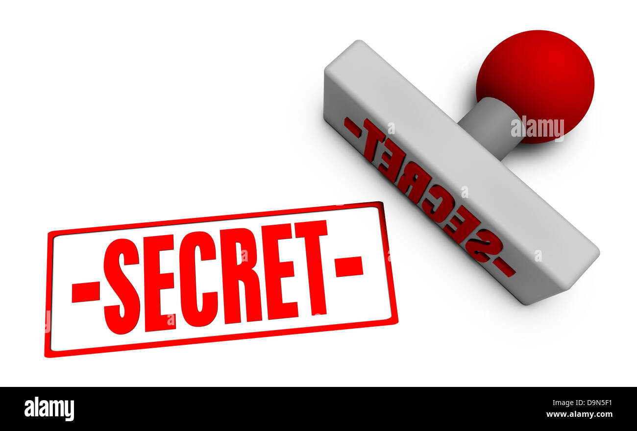 Secret Stamp or Chop on Paper Concept in 3d Stock Photo - Alamy