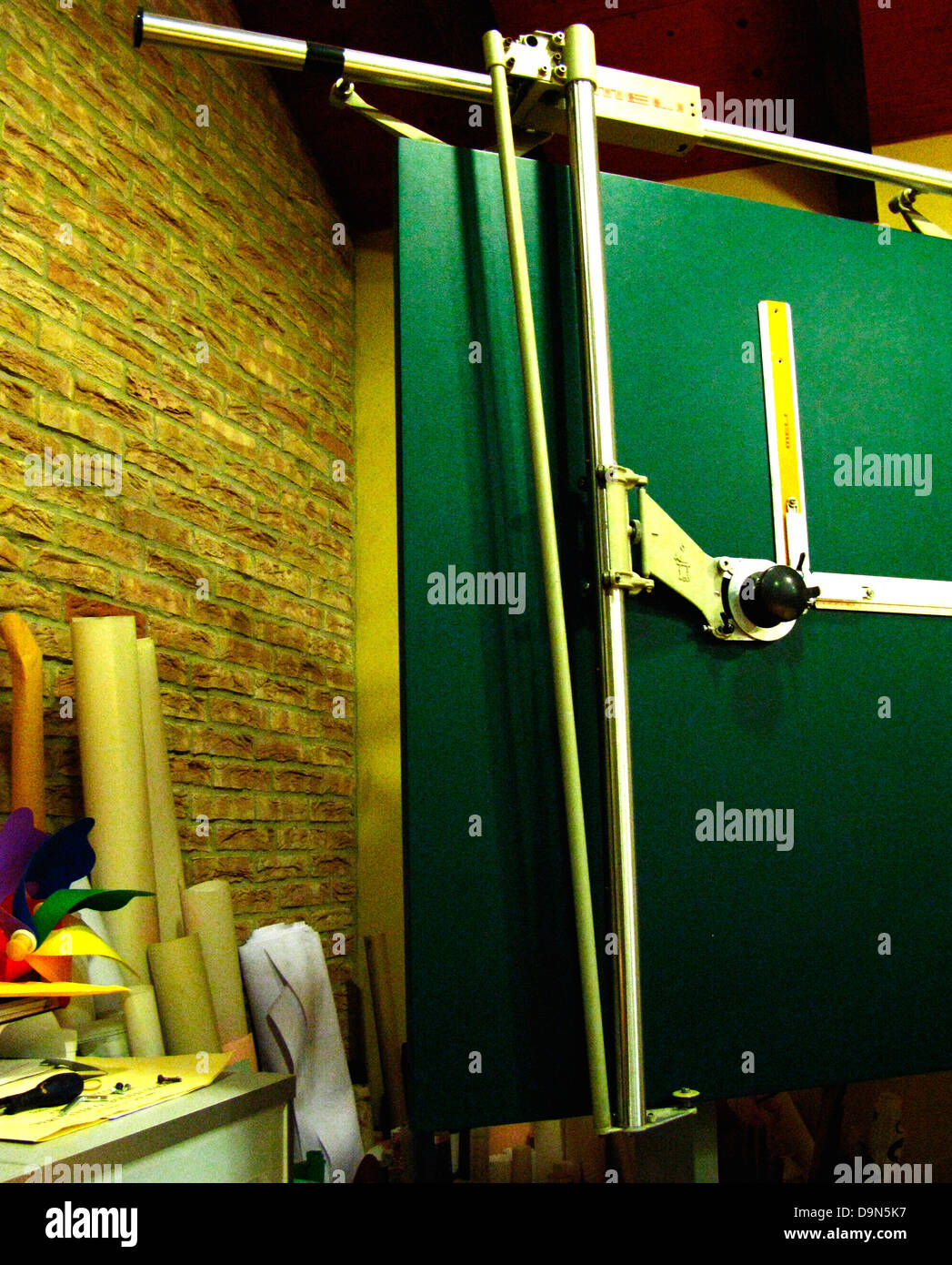 Drafting machine and plans Stock Photo - Alamy