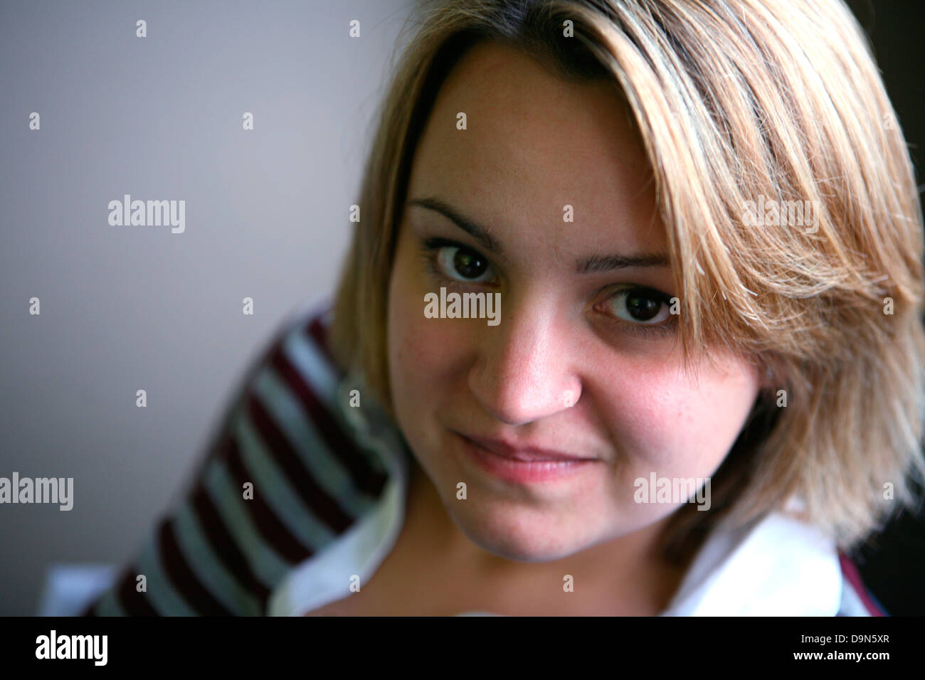 portrait of a smiling woman Stock Photo - Alamy