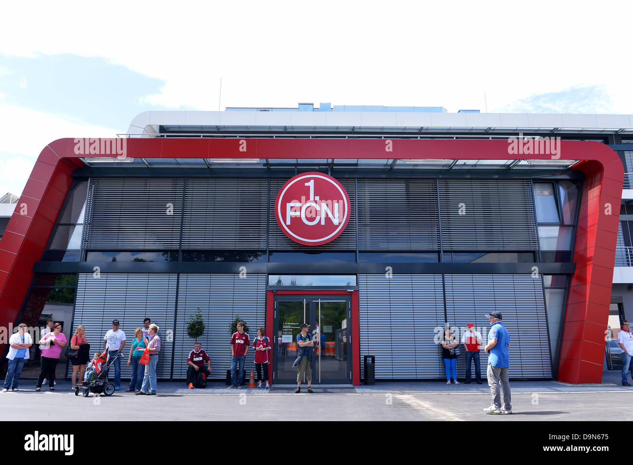 FC Nuremberg's wait outside of the club offices as part of the start of ...