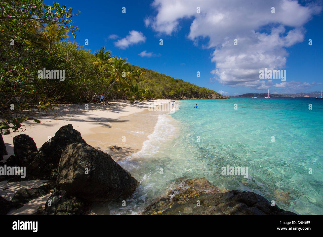 Solomon Beach in Virgin Islands National Park on the Caribbean Island ...