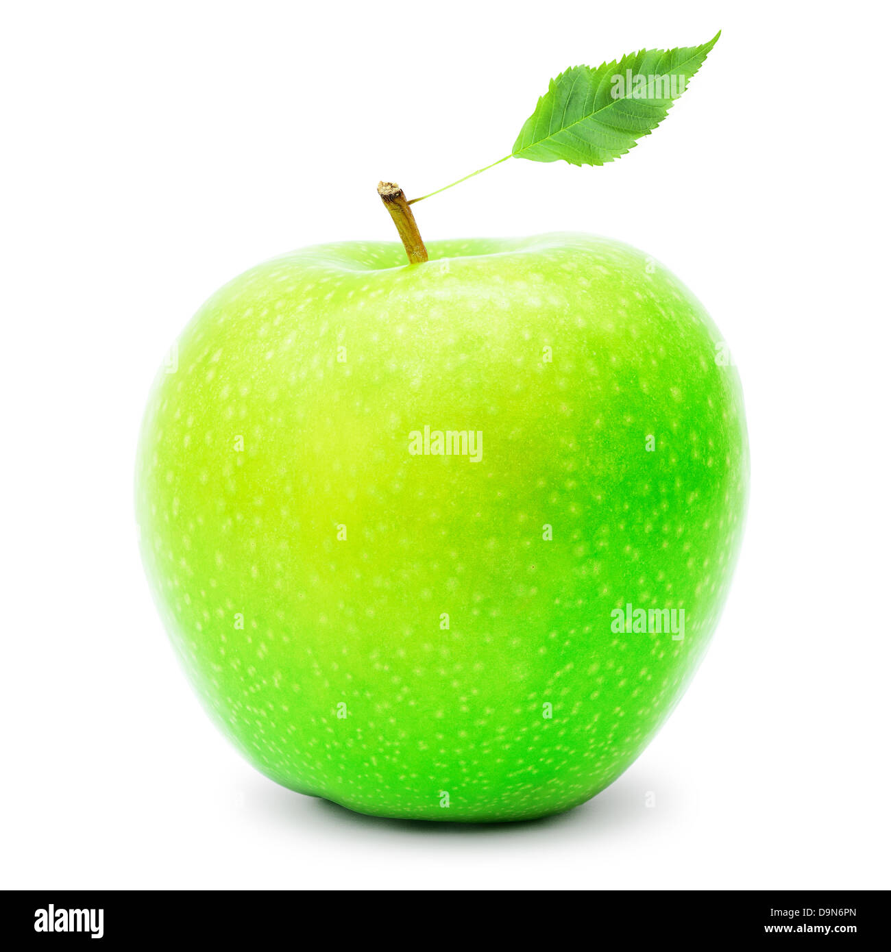 Fine green apple isolated on white background Stock Photo - Alamy