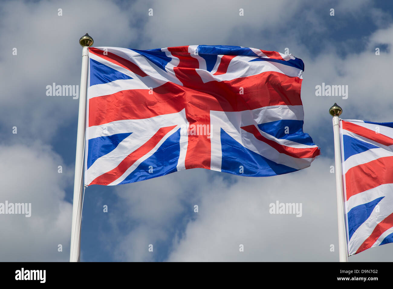 Union Jack Flag flying on Flagpole Stock Photo - Alamy