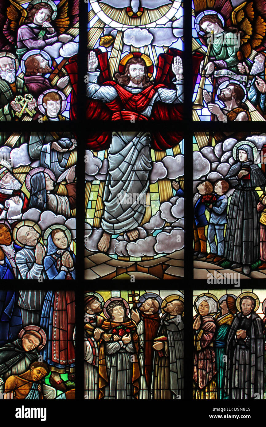 Stained-glass windows at the Mary Queen of the Universe Minor Basilica ...