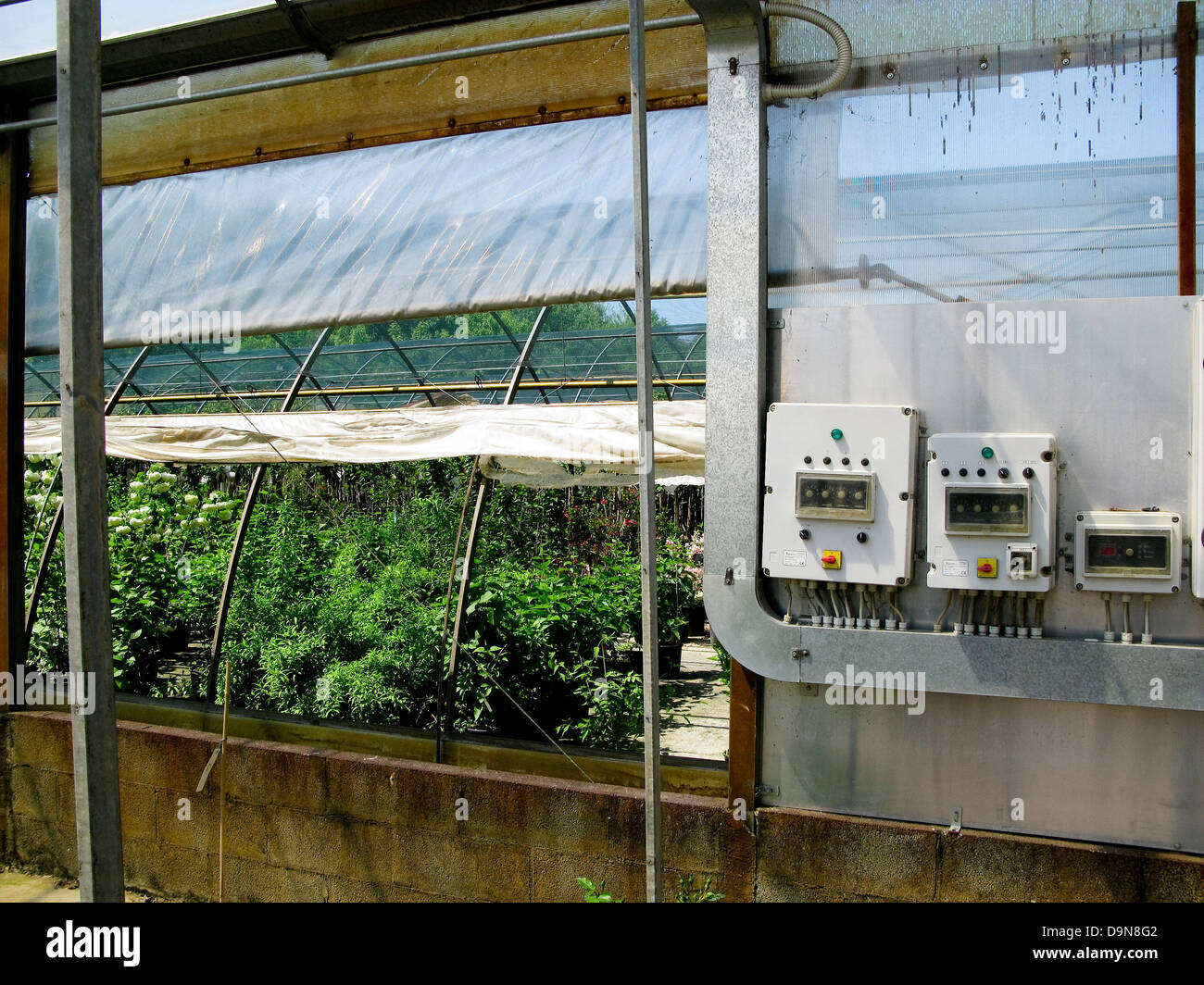 Control panel in a greenhouse Stock Photo - Alamy