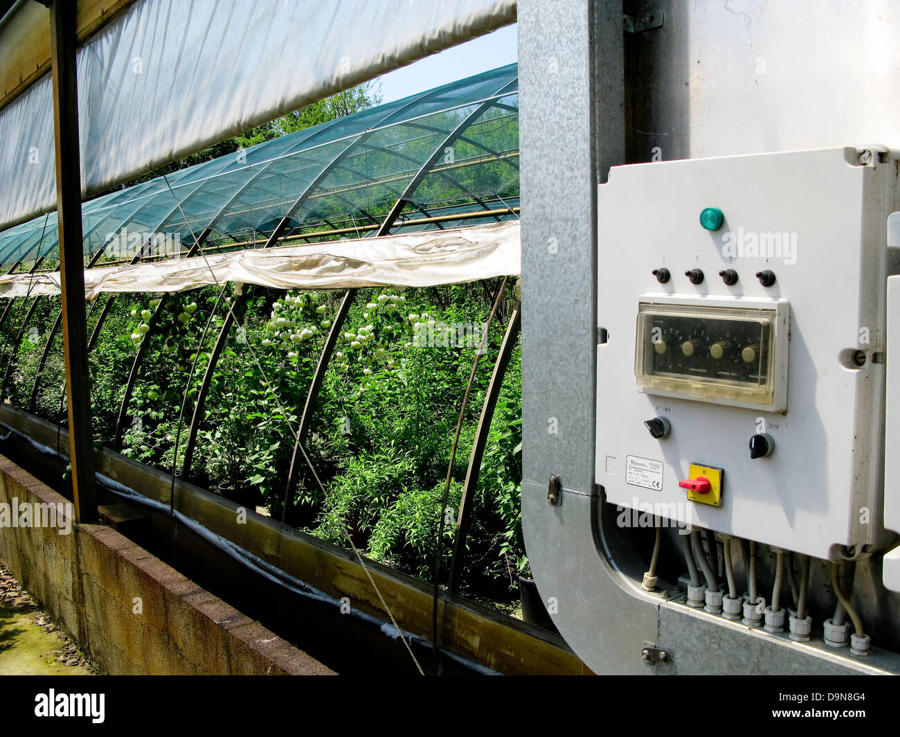 Control panel in a greenhouse Stock Photo - Alamy