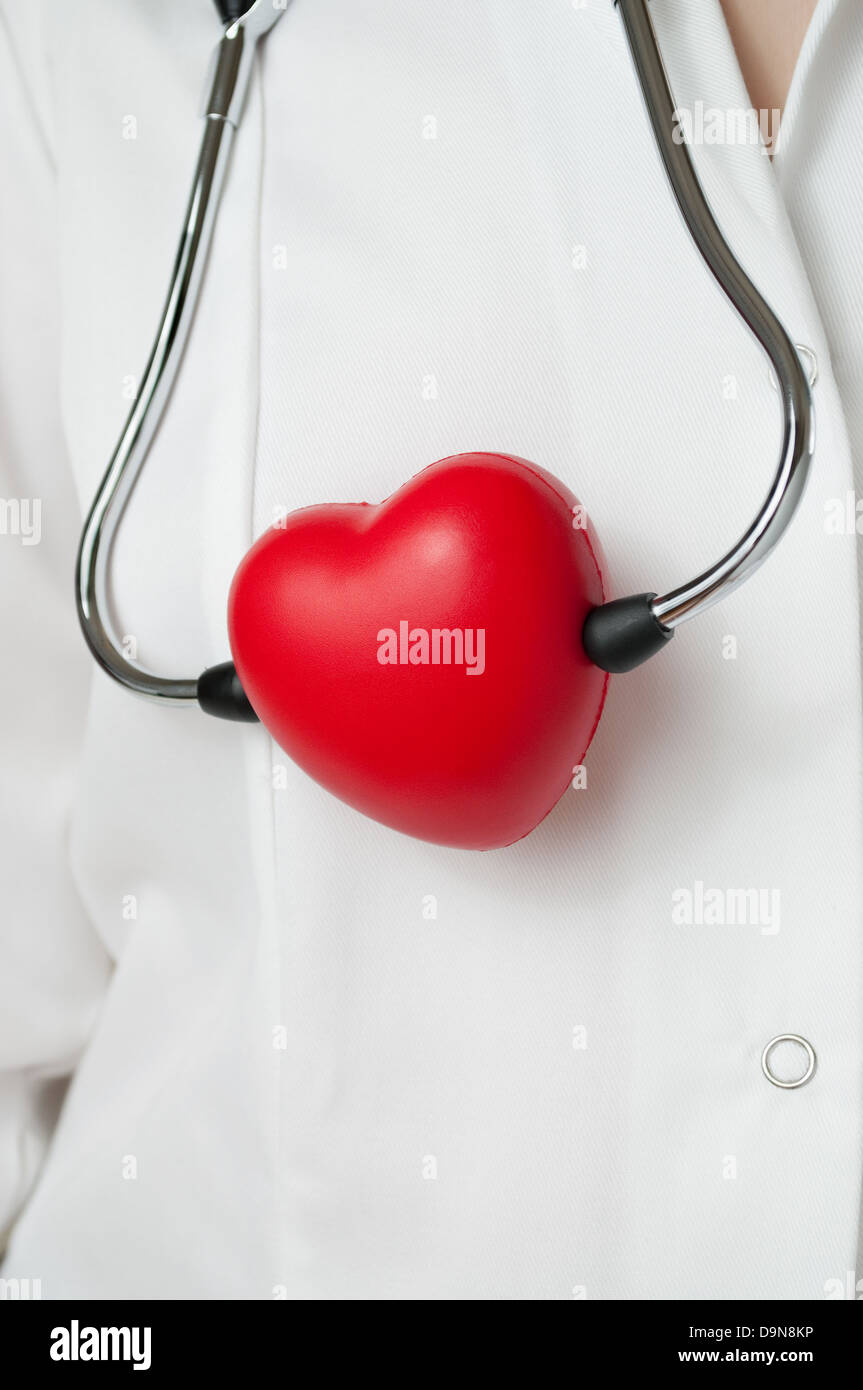 Doctor heart check stethoscope hi-res stock photography and images - Alamy