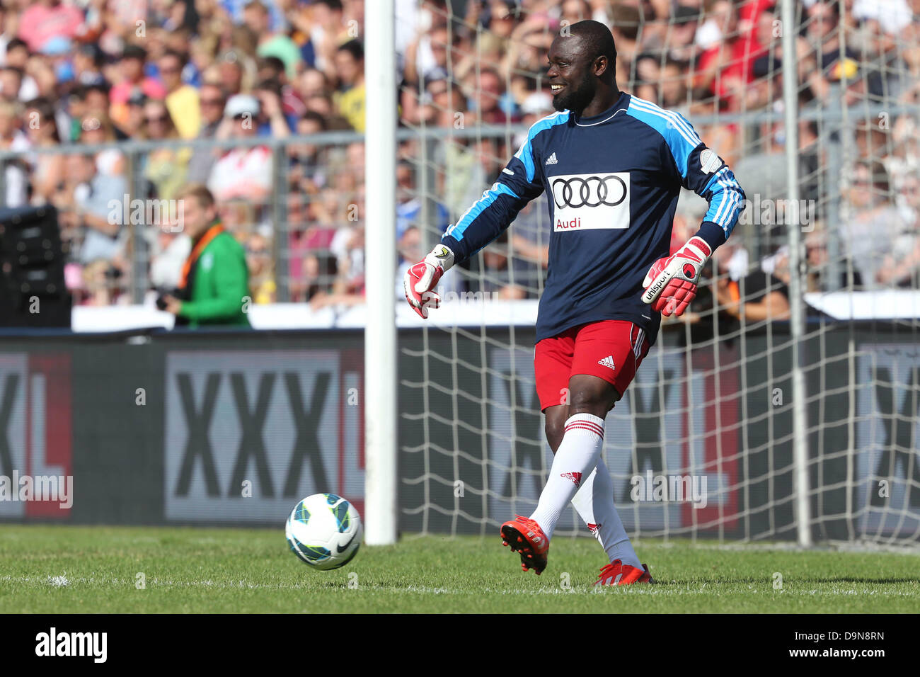 Soccer player Gerald Asamoah here as goalkeeper is pictured during the ...