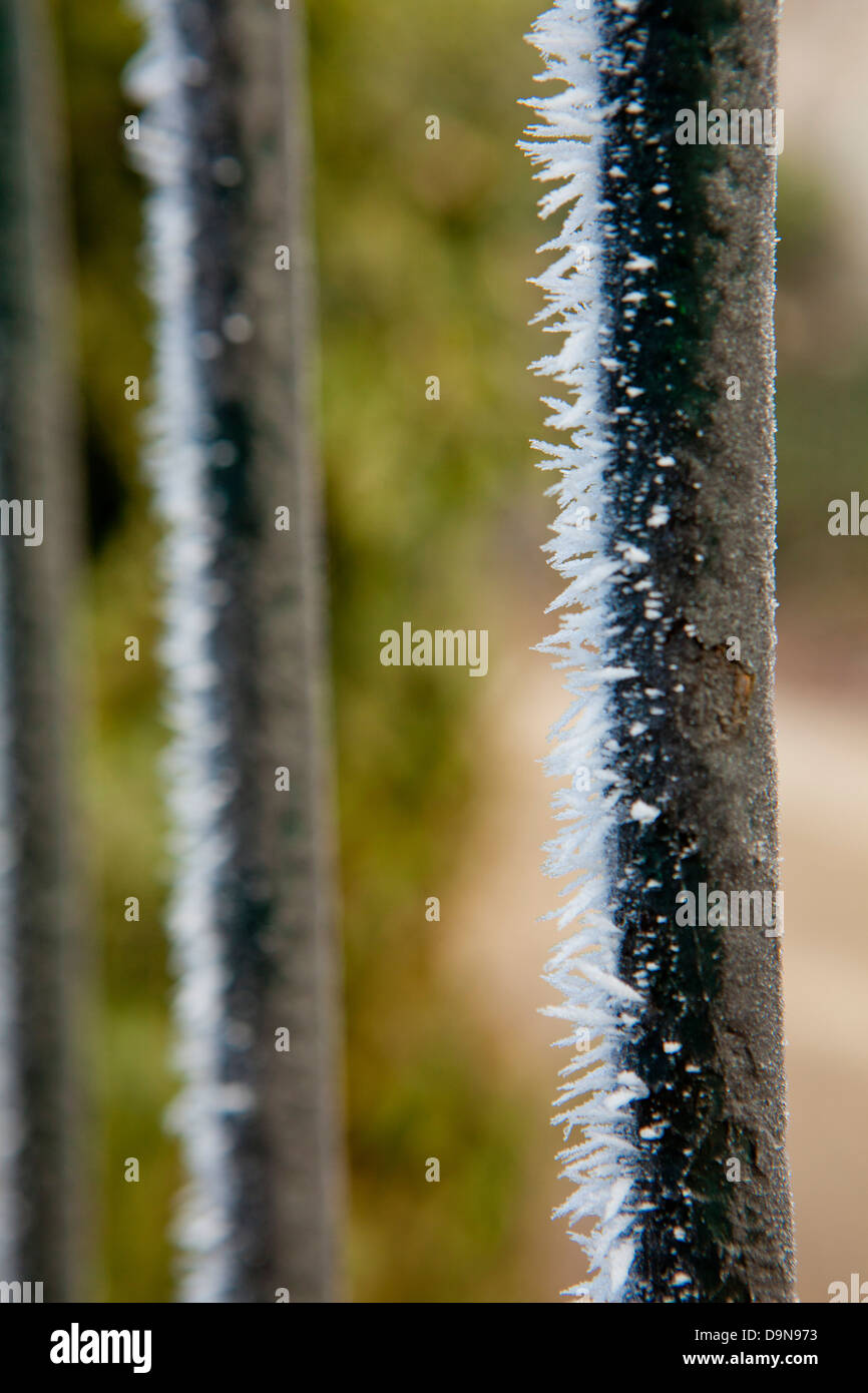 Formation of ice on a gate hi-res stock photography and images - Alamy
