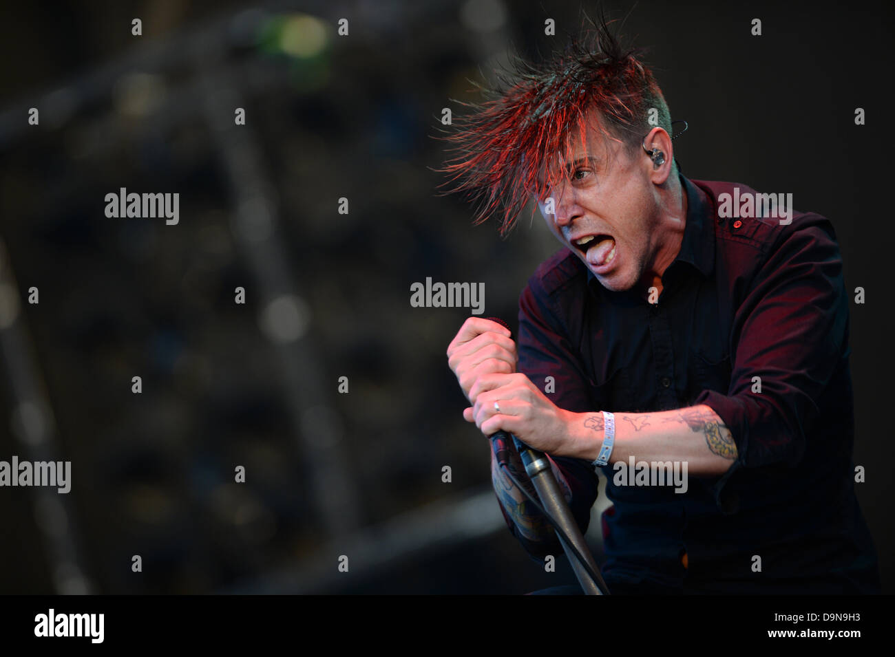 Benjamin Kowalewicz, lead singer of the Canadian rock band Billy Talent ...
