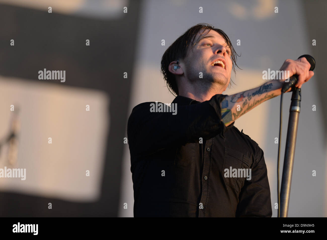 Benjamin Kowalewicz, lead singer of the Canadian rock band Billy Talent ...