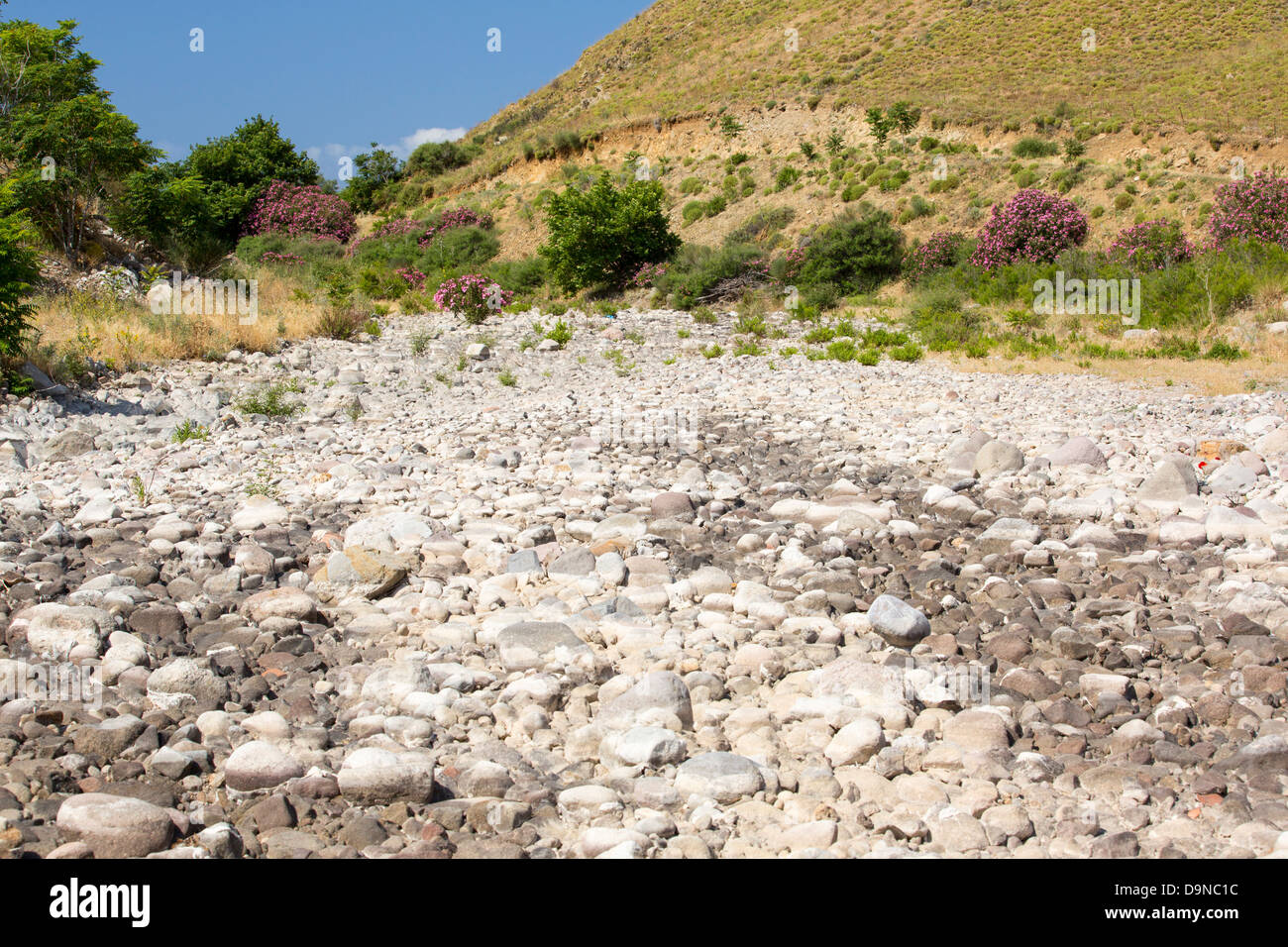 A dried up river bed in Skala Eresou on Lesvos, Greece Stock Photo - Alamy