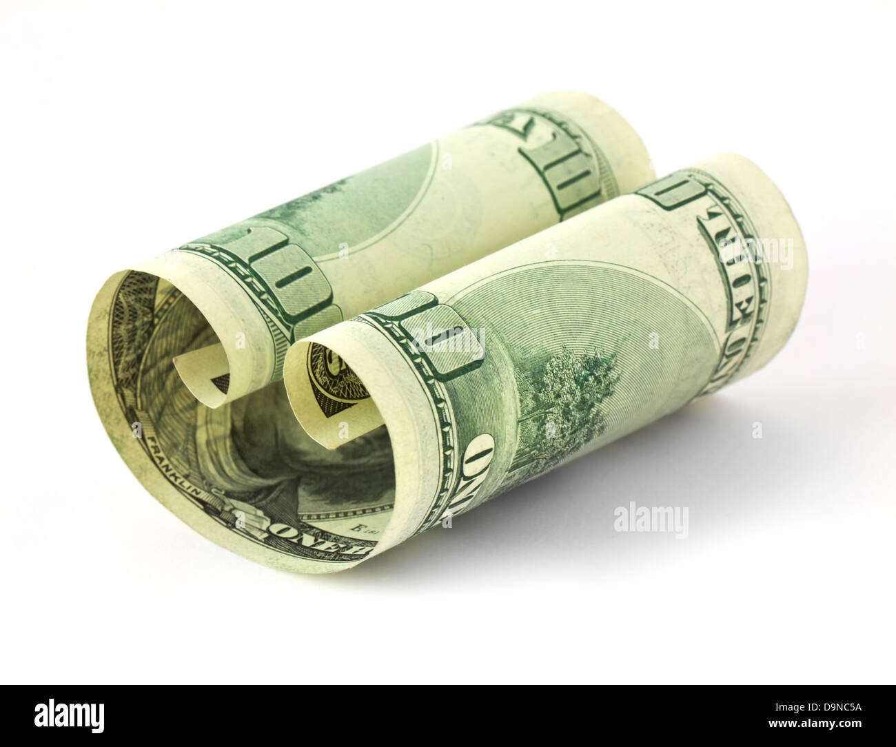 USA dollars on white background Stock Photo - Alamy