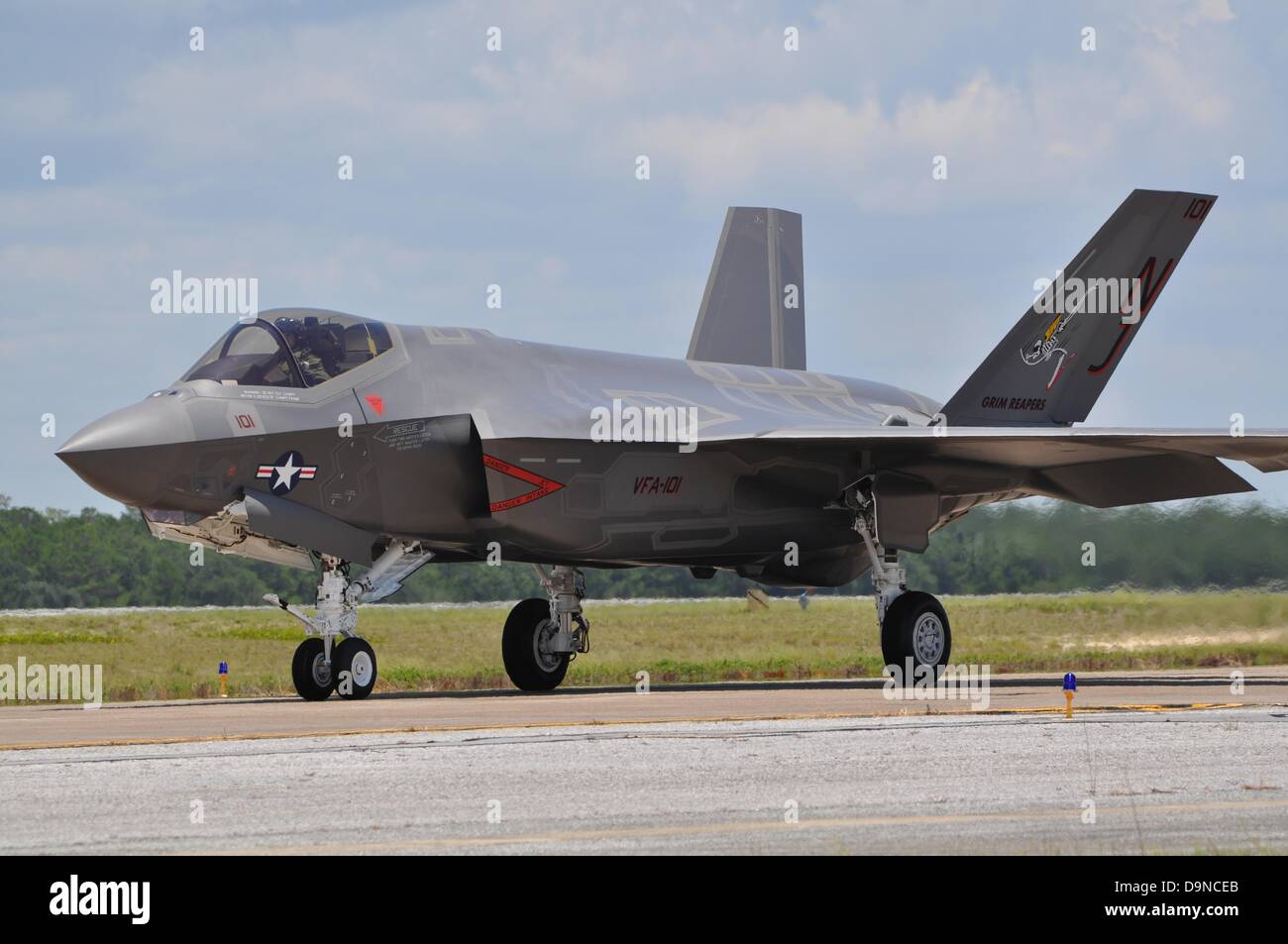 US Navy F-35C Lightning II fighter aircraft instructor pilot Lt. Cmdr ...