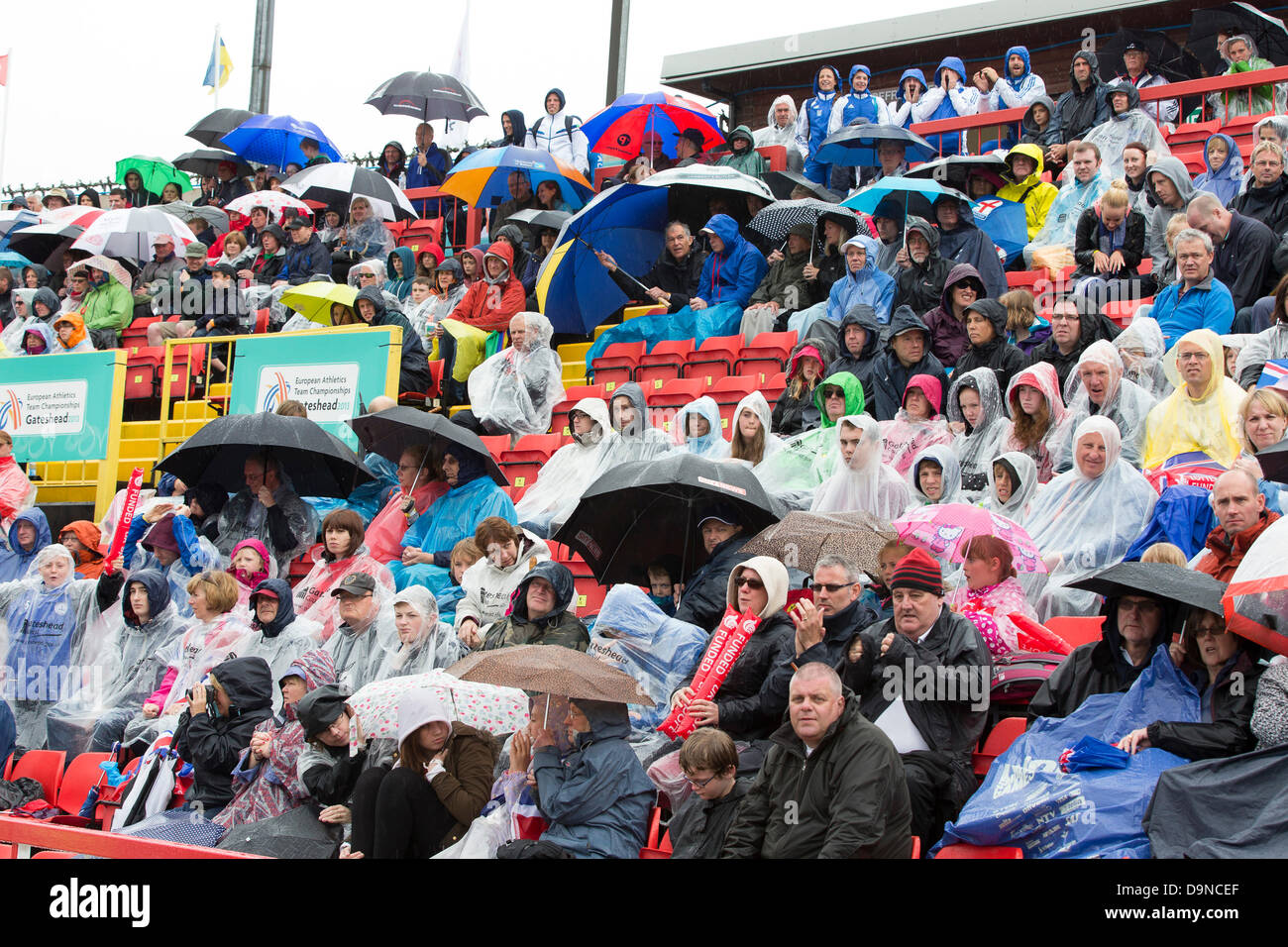 Gateshead, UK. 23rd June, 2013. The crowd endured miserable weather but ...