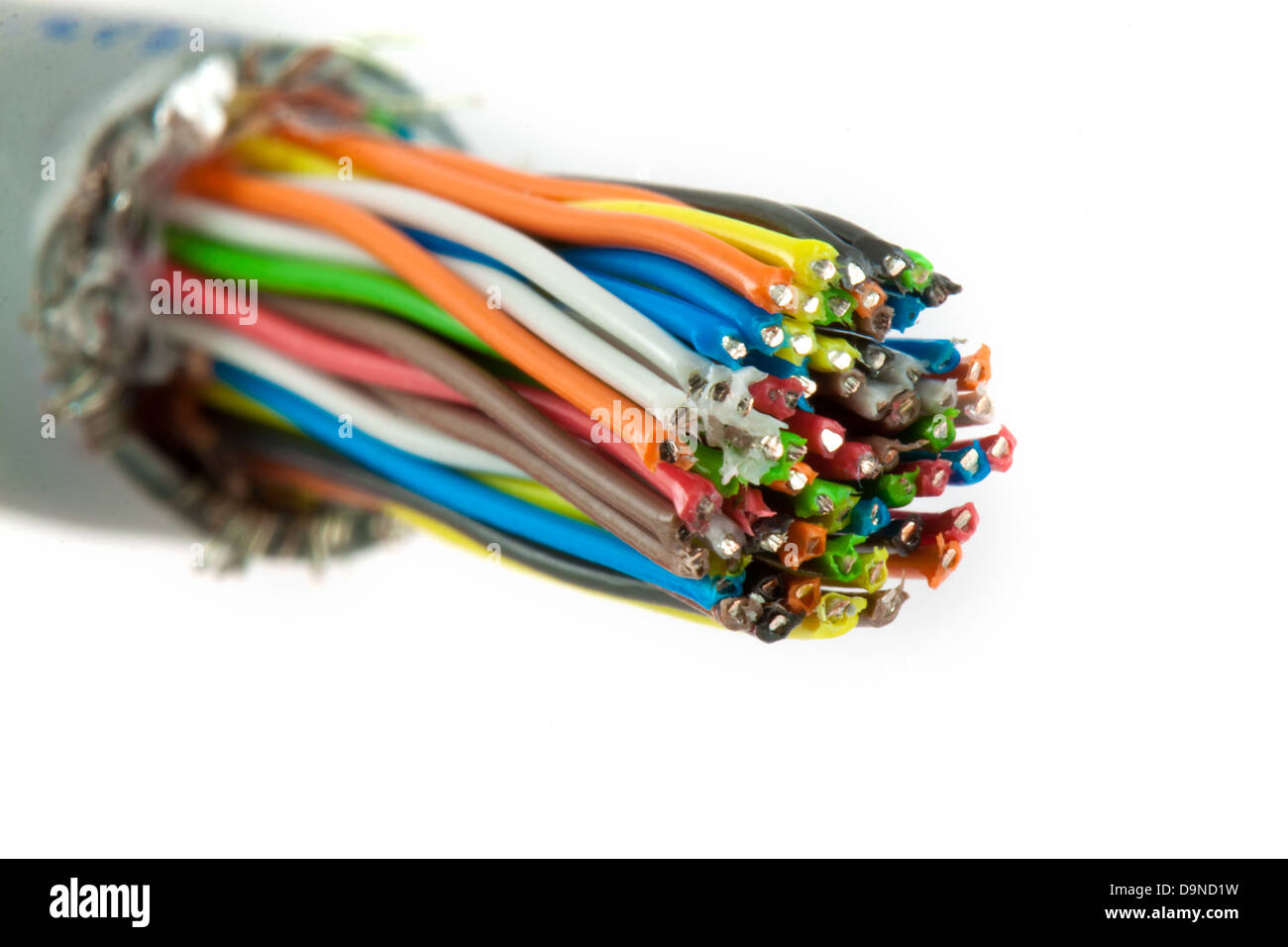Color wires isolated on white background Stock Photo - Alamy
