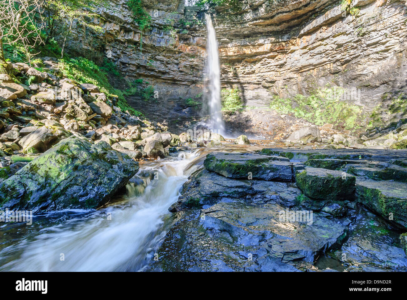 Hardraw Force home of England`s largest single drop waterfall, a ...