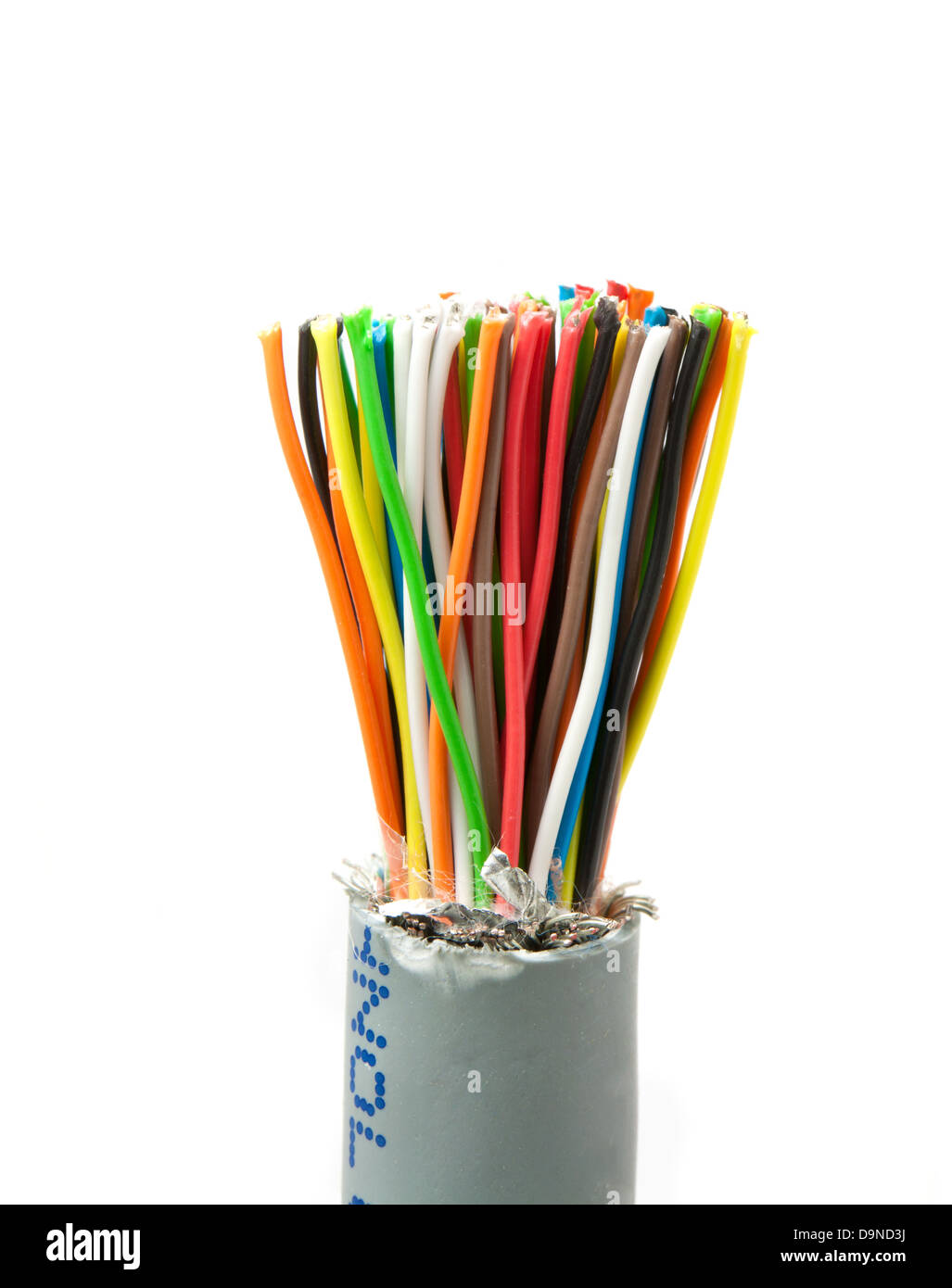 Color wires isolated on white background Stock Photo - Alamy