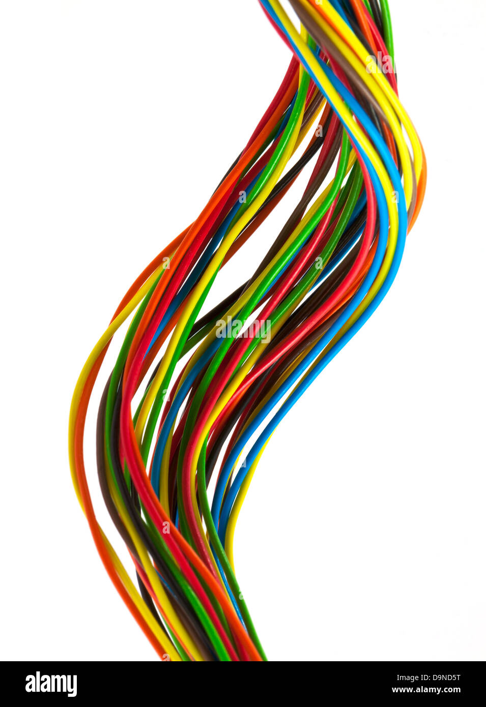 Color wires isolated on white background Stock Photo - Alamy