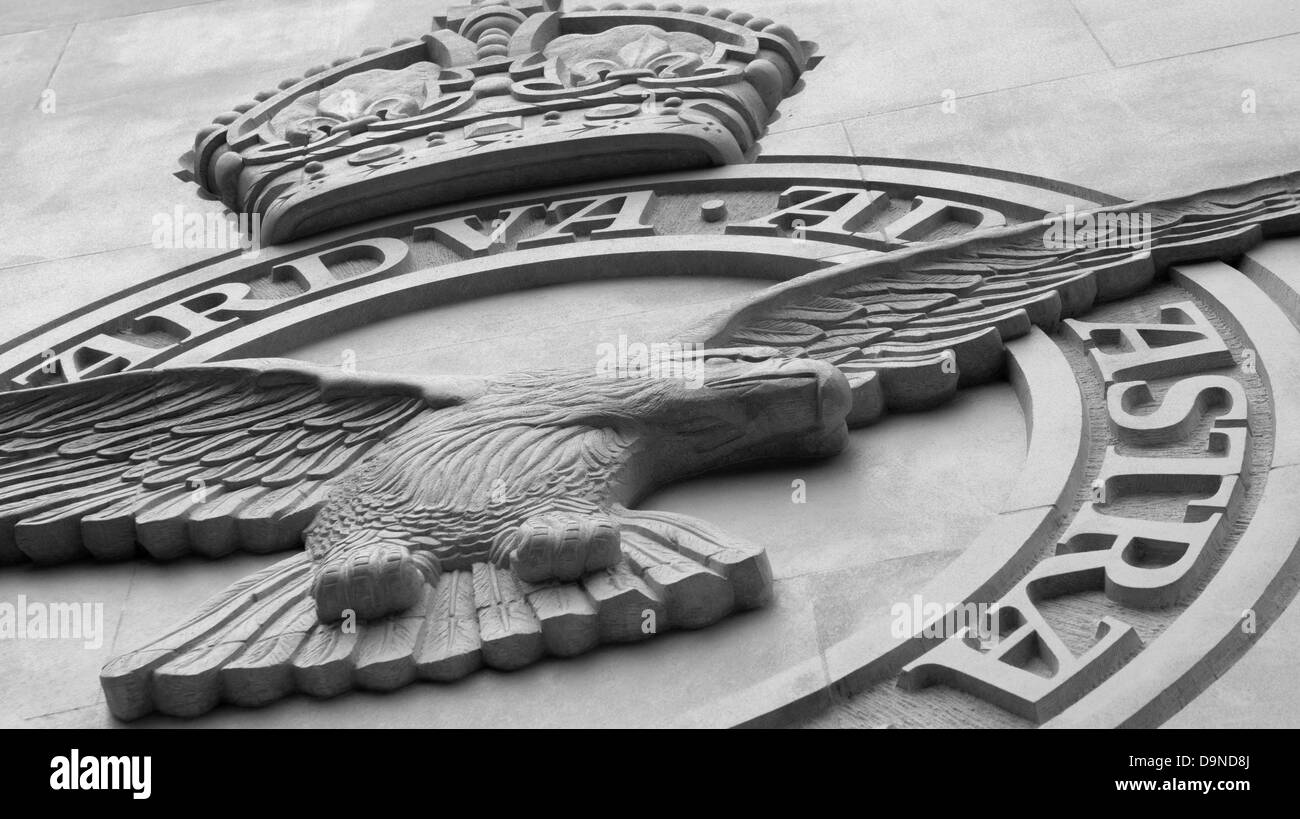 London Bomber Command Memorial - Insignia, stone badge Stock Photo - Alamy