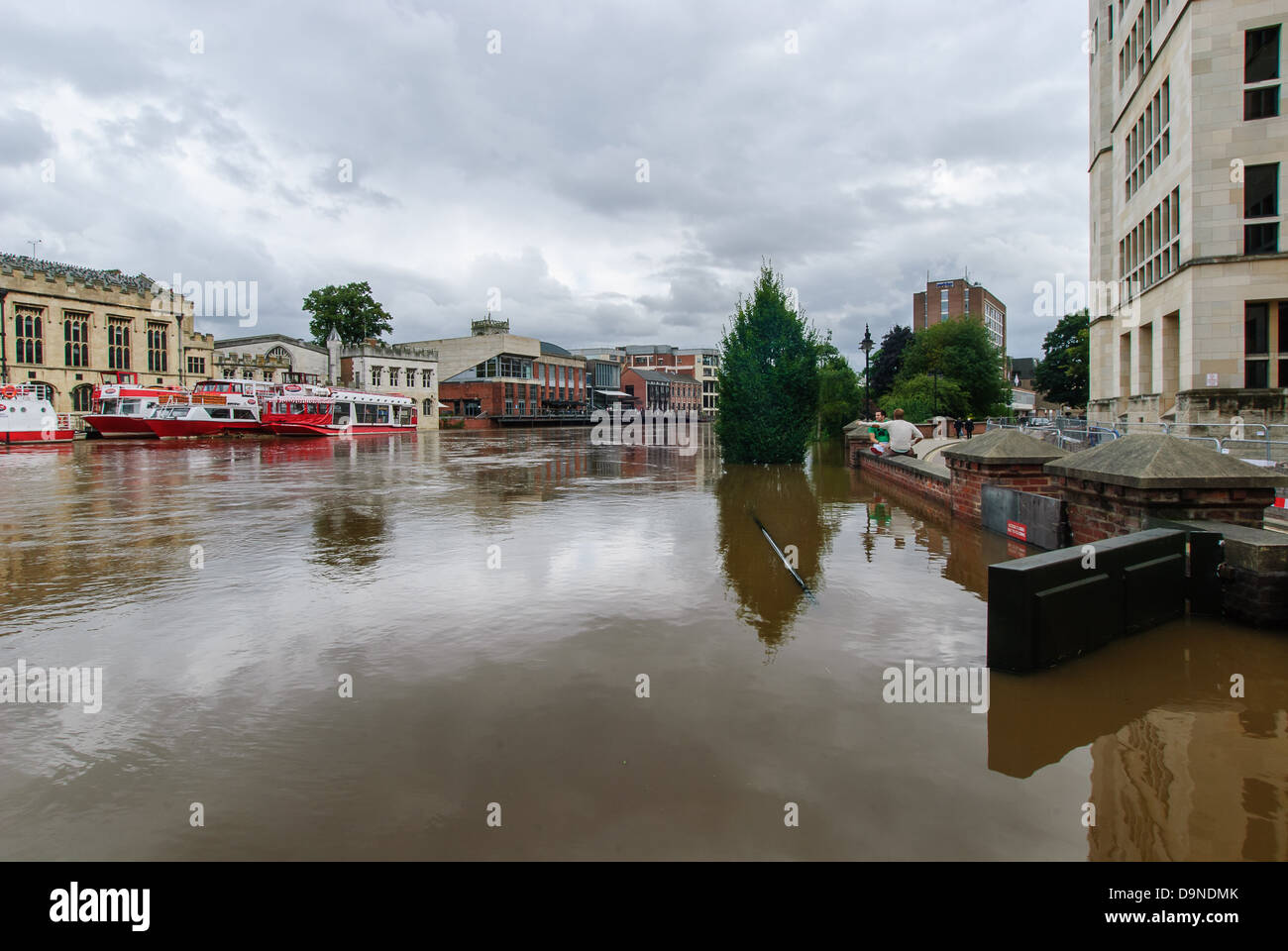 The River Ouse flooding in York city centre Stock Photo - Alamy