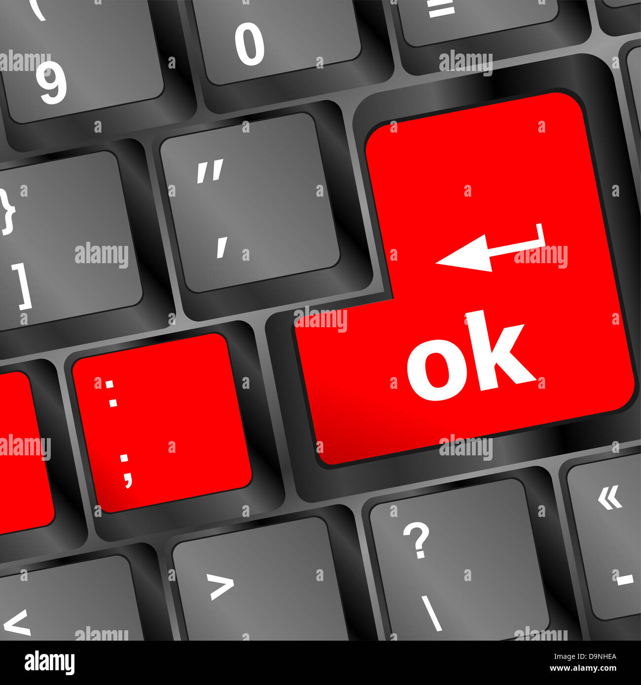 ok button on the keyboard key Stock Photo - Alamy