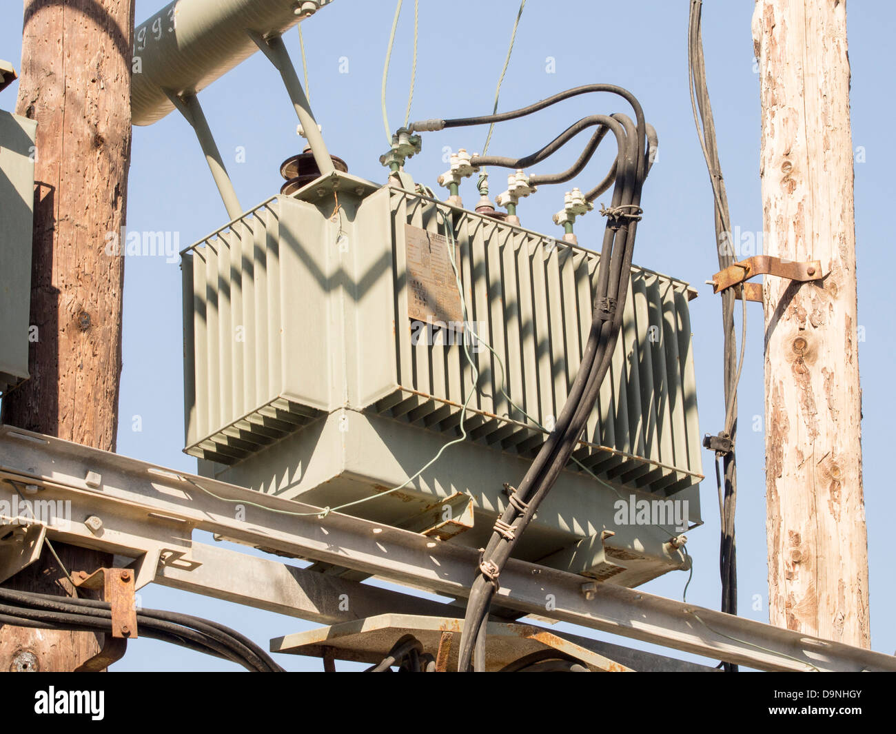 Electricity pylons on Lesvos, Greece Stock Photo - Alamy