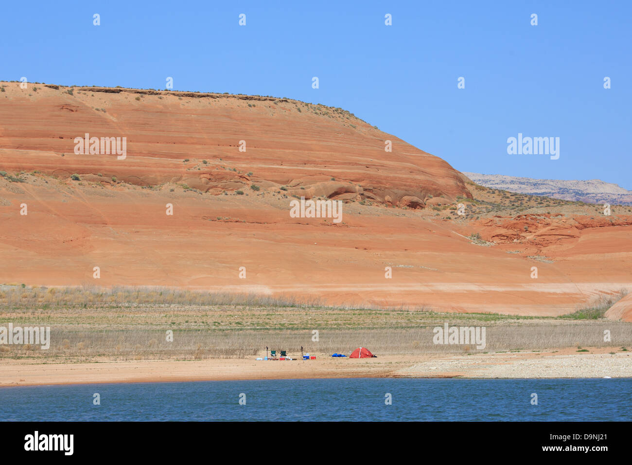 A campsite in Bullfrog Bay at Lake Powell in Utah Stock Photo - Alamy