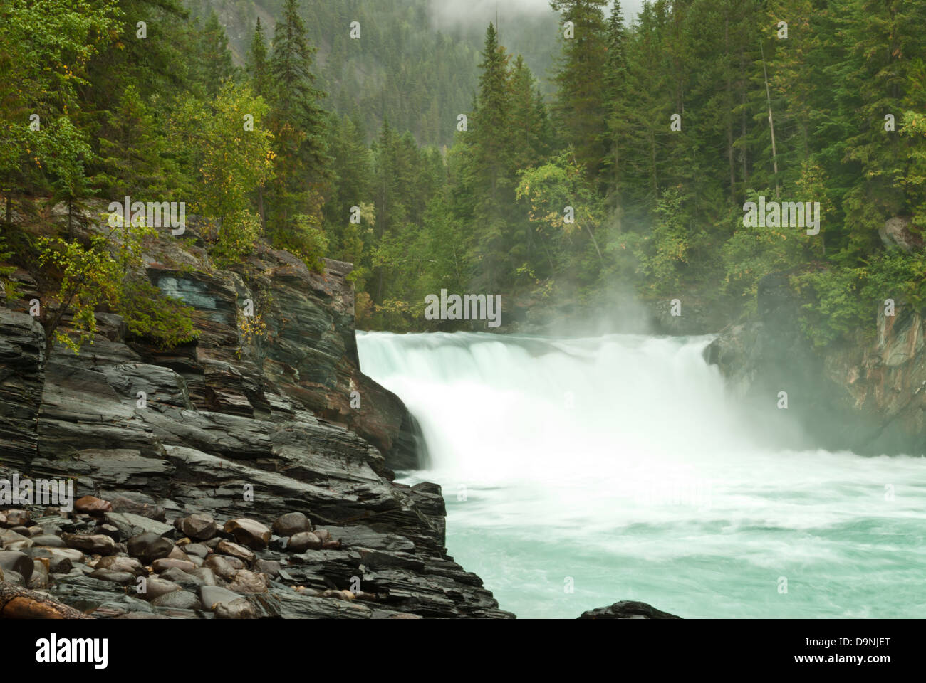 Overlander Falls on the Fraser River, Mt Robson Provincial Park ...